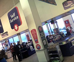 Tesco self service checkout machines